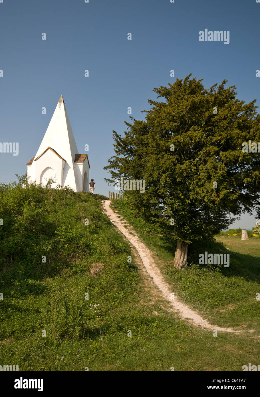 Monument to a famous horse named "Beware Chalk Pit" on Farley Mount ...