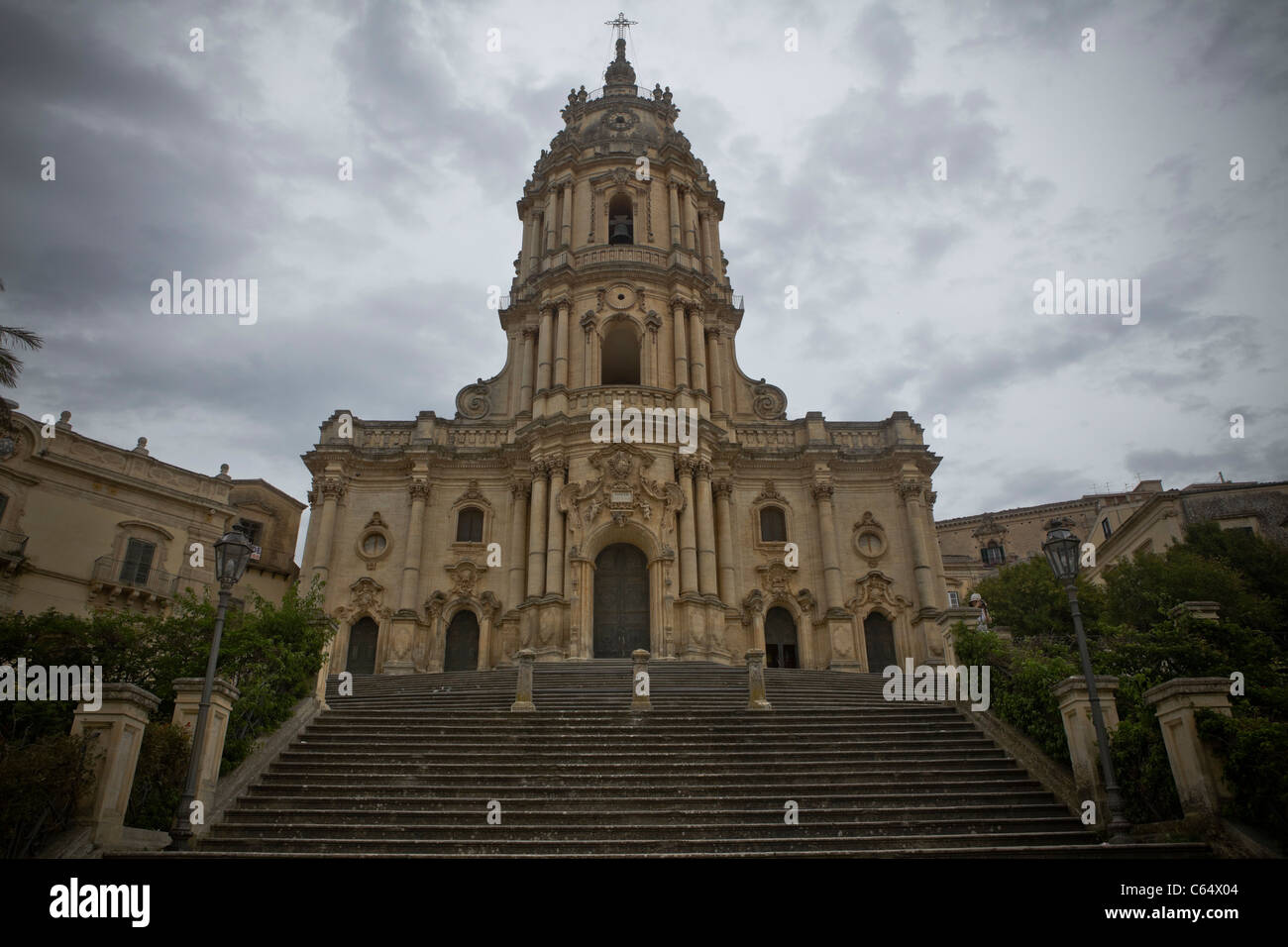 Church and stairs in Modica, Sicily, Italy, European Union, EU Stock ...