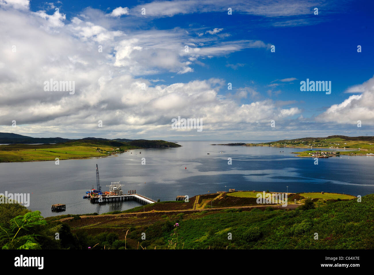 Loch Ewe and the village of Aultbea, Wester Ross, Scotland Stock Photo ...