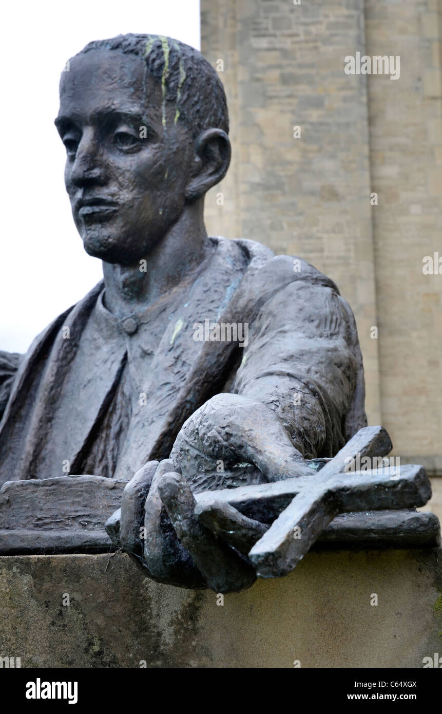 statue of st benedict at ampleforth abbey yorkshire Stock Photo - Alamy