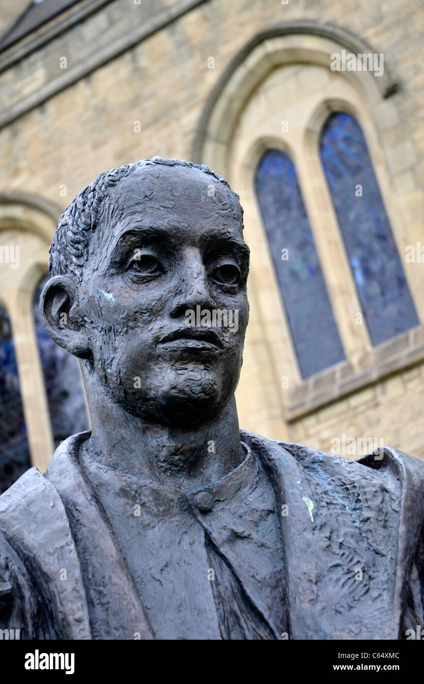 statue of st benedict at ampleforth abbey yorkshire Stock Photo - Alamy