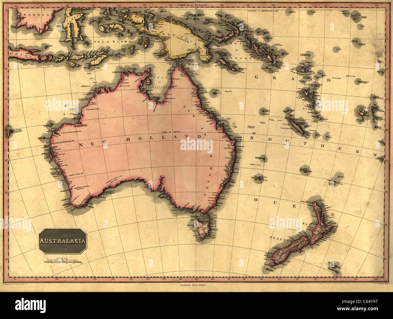 Map of australia with scale hi-res stock photography and images - Alamy