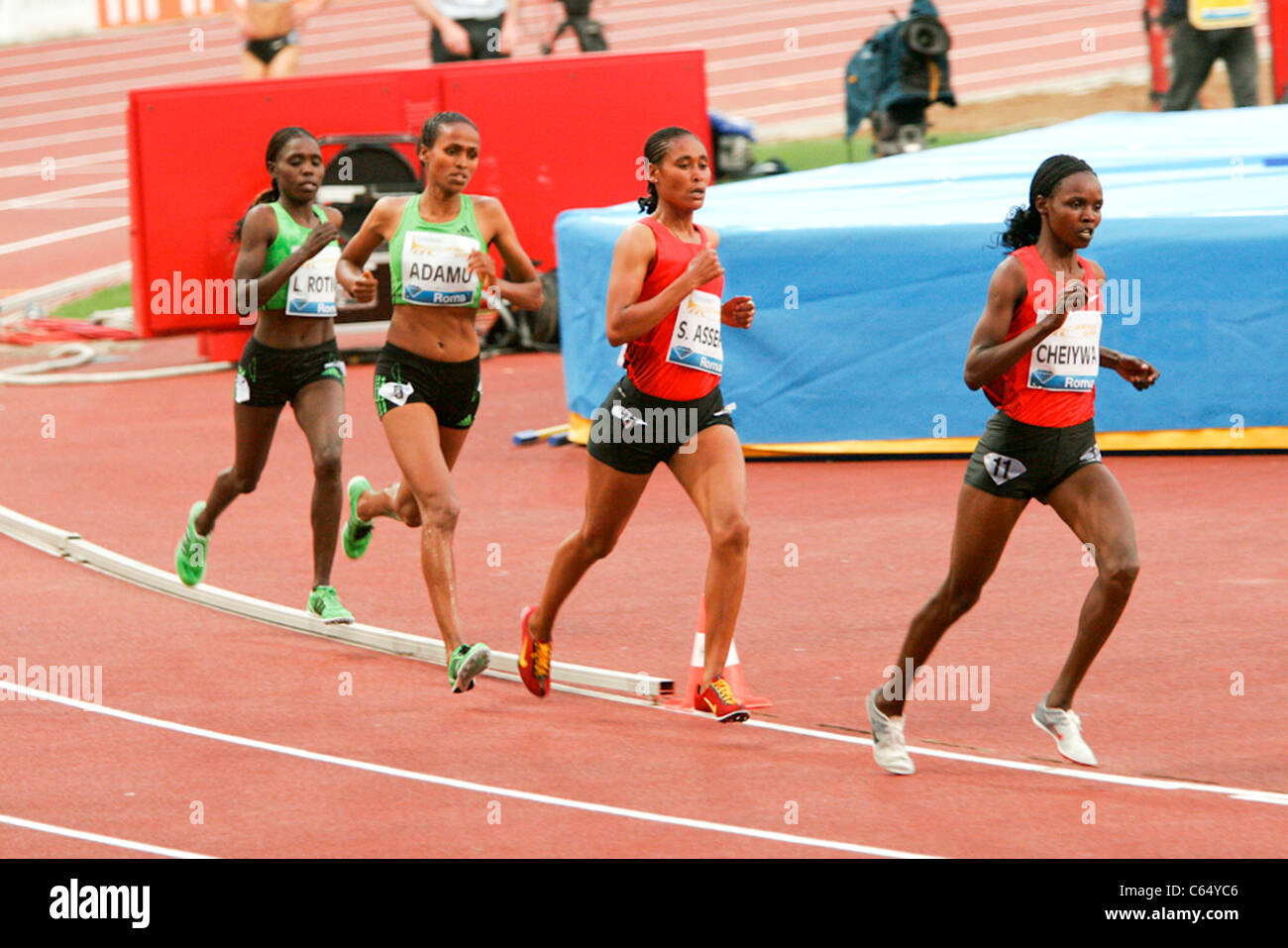 group of female runner at race of Golden Gala of Rome 2011 Stock Photo ...