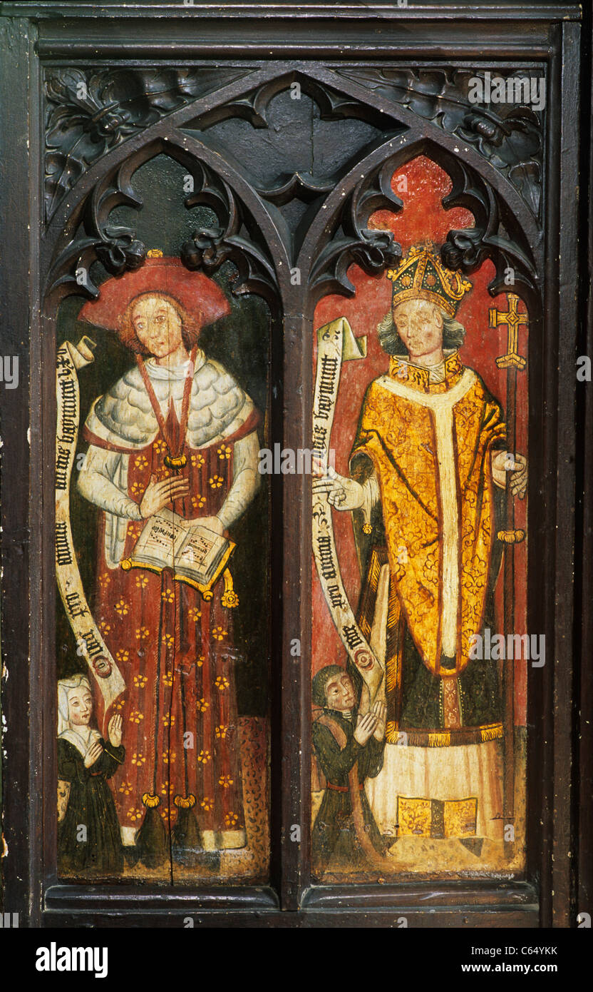 Foxley, Norfolk. Rood Screen gate, St. Jerome and St. Ambrose, 2 of The ...