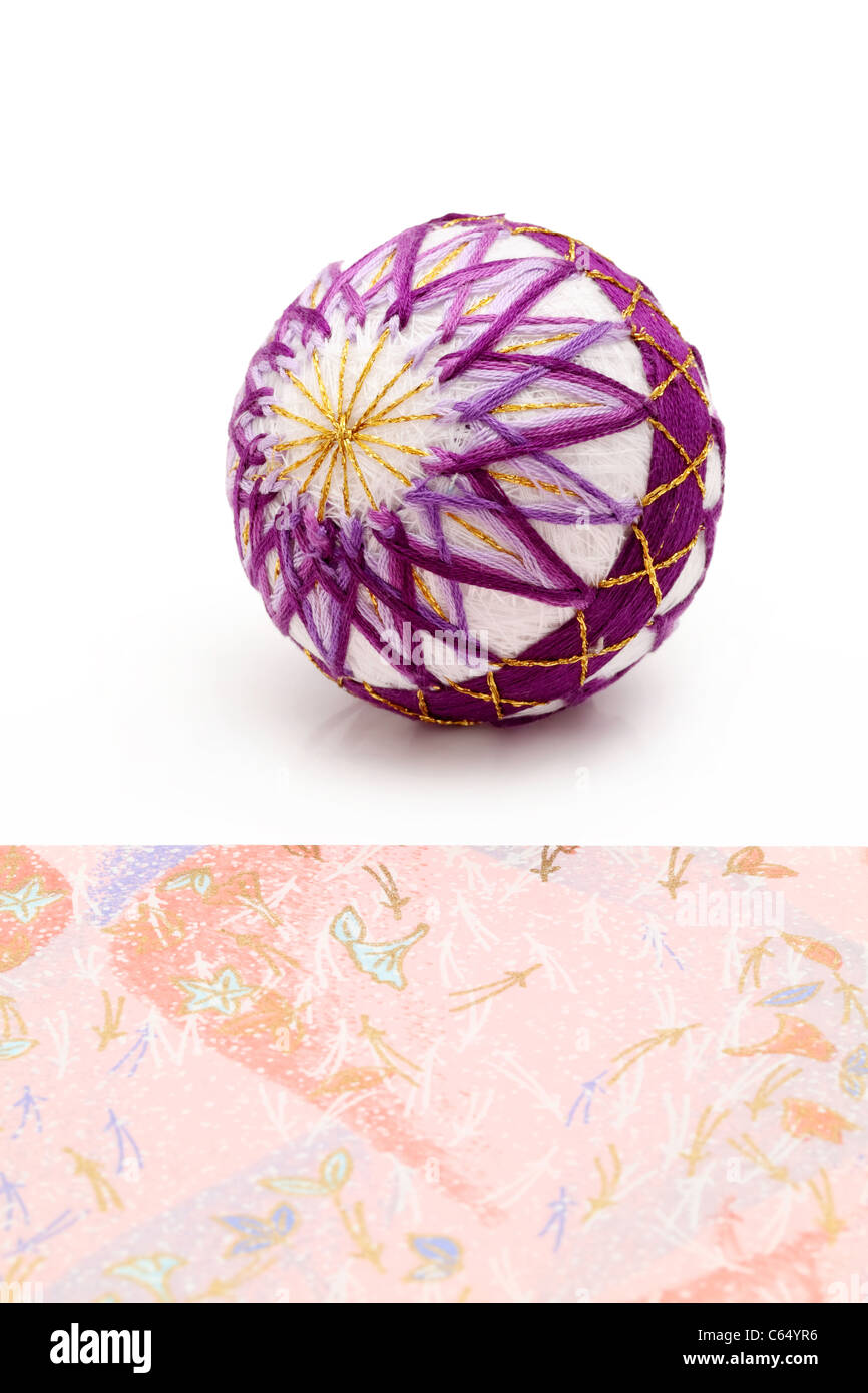 japanese traditional ball isolated on white background Stock Photo - Alamy