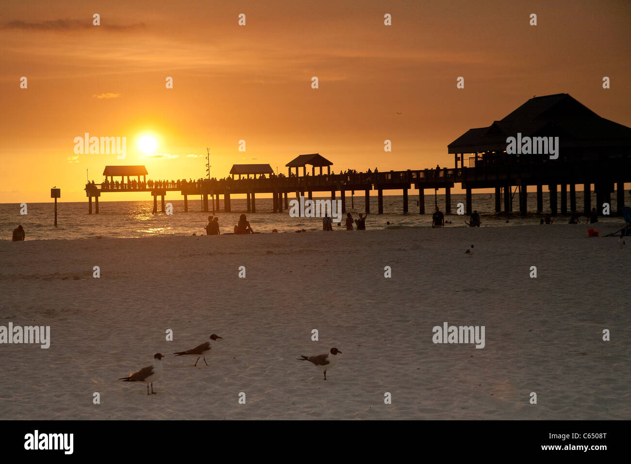 Pier ocean beach florida hi-res stock photography and images - Alamy