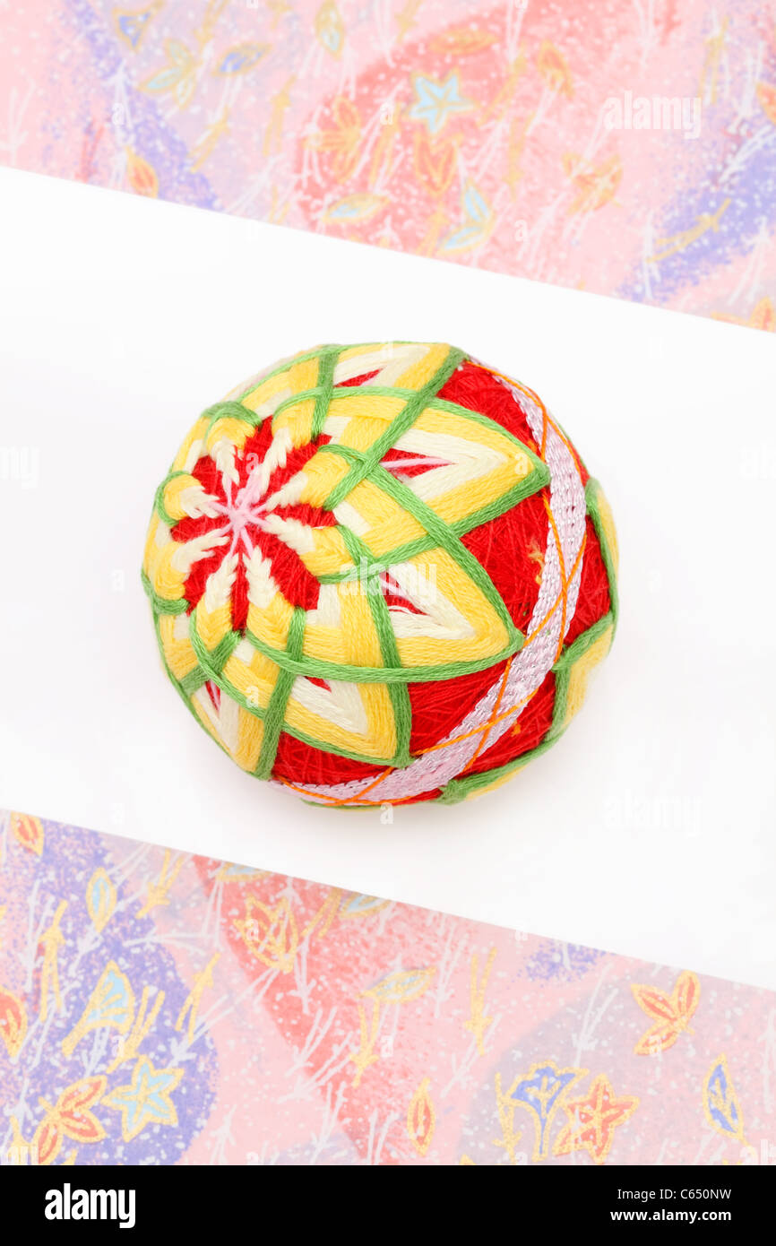 japanese traditional ball isolated on white background Stock Photo - Alamy