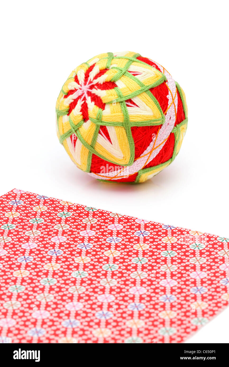 japanese traditional ball isolated on white background Stock Photo - Alamy