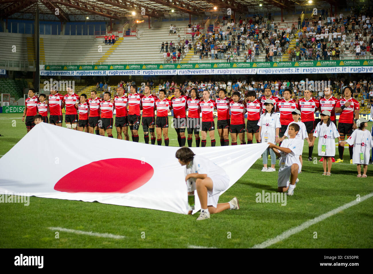 Japan team group line up (JPN) at the International test match between ...