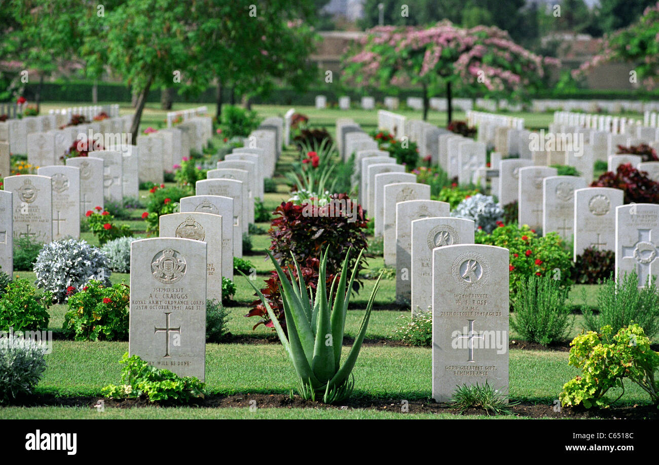 Heliopolis War Cemetery, Cairo, Egypt. Maintained by the Commonwealth ...