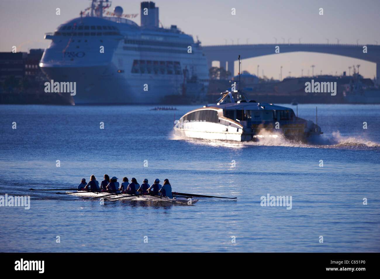 Rowing 8 on the Brisbane River Queensland Australia Stock Photo - Alamy