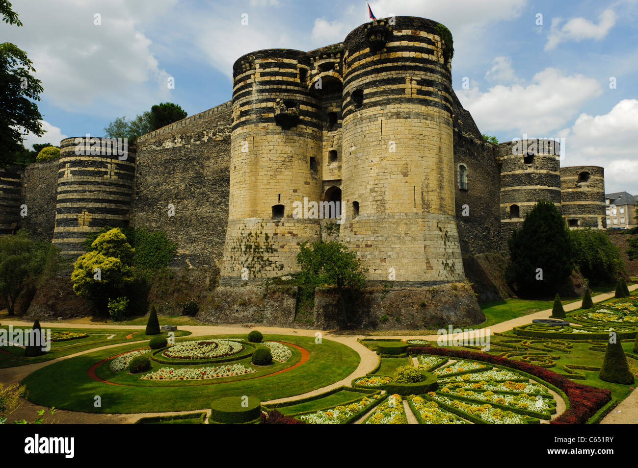 Angers Castle and Walls Stock Photo - Alamy