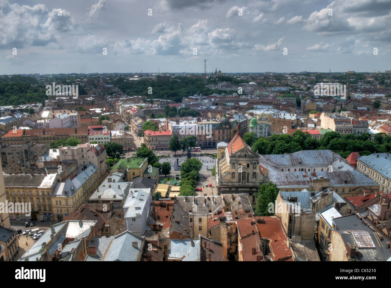 The top view on an old city and ancient buildings Stock Photo - Alamy