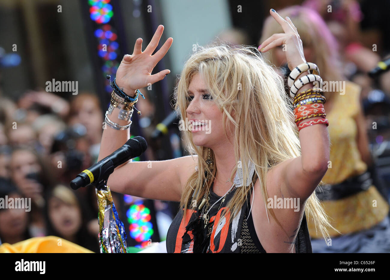 Ke$ha, (aka Kesha Sebert) on stage for NBC Today Show Concert with Ke ...
