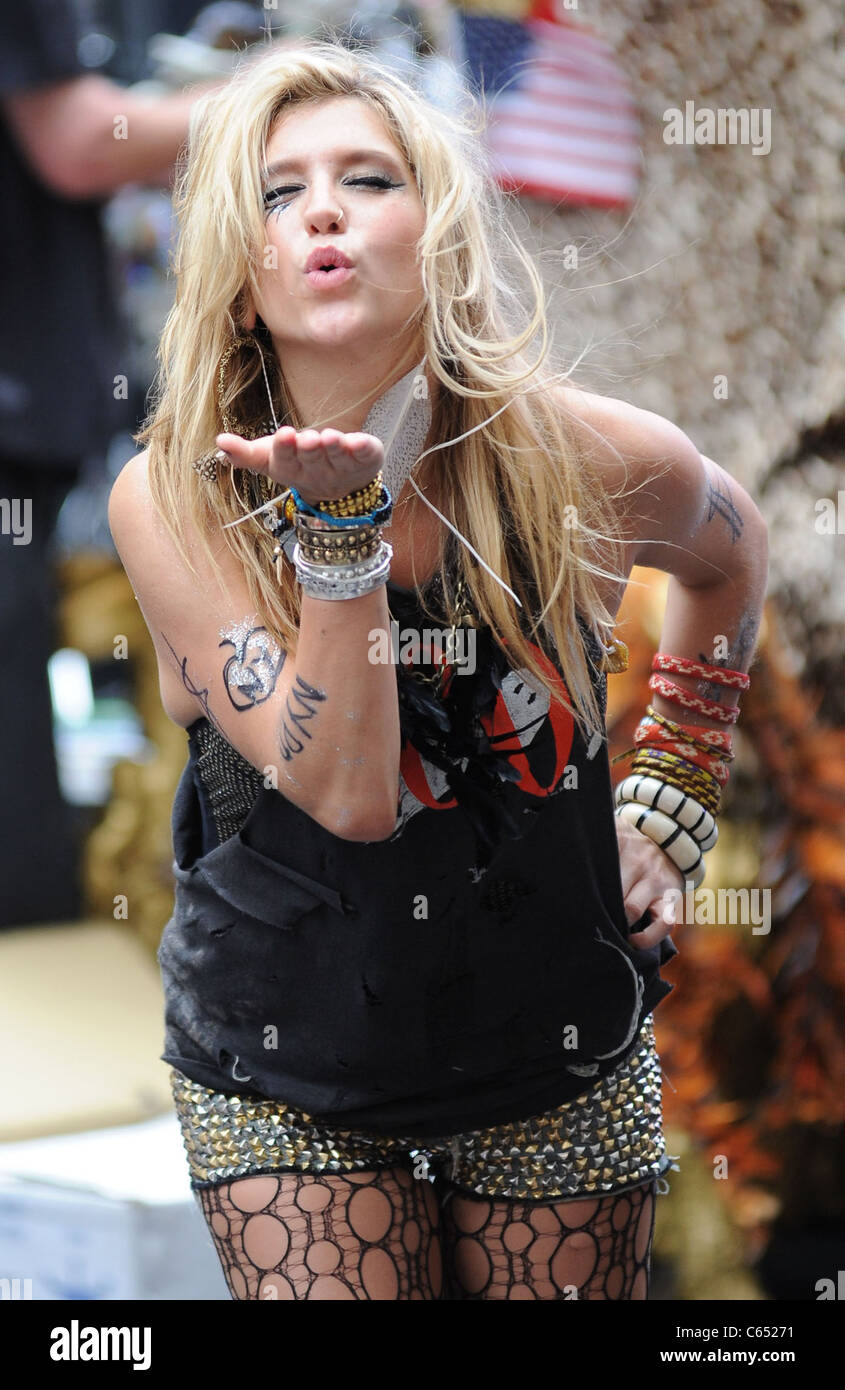 Ke$ha, (aka Kesha Sebert) on stage for NBC Today Show Concert with Ke ...