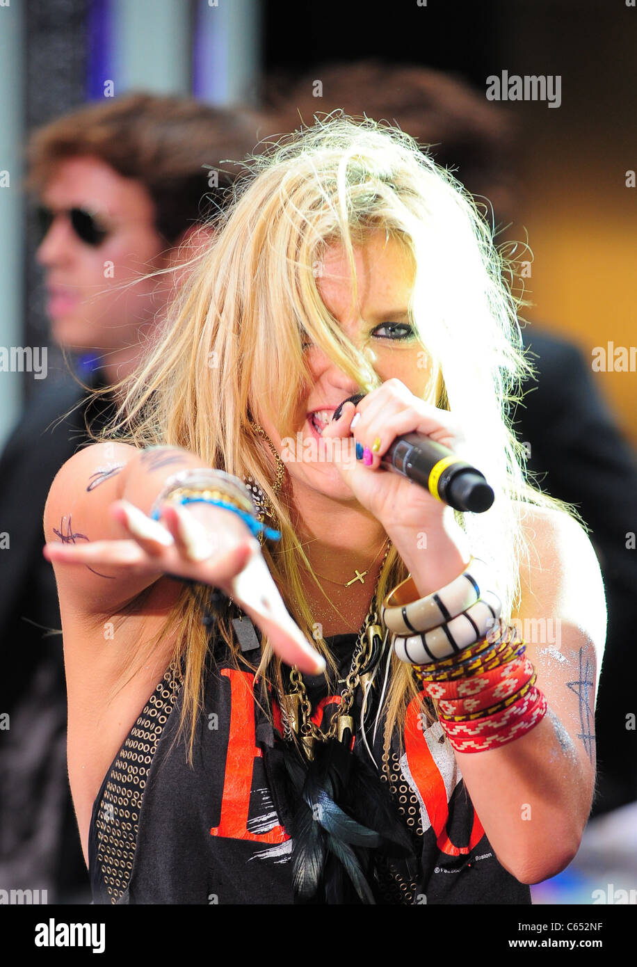Ke$ha, (aka Kesha Sebert) on stage for NBC Today Show Concert with Ke ...
