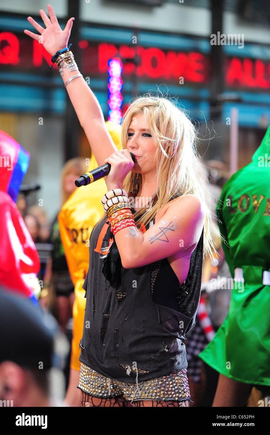 Ke$ha, (aka Kesha Sebert) on stage for NBC Today Show Concert with Ke ...
