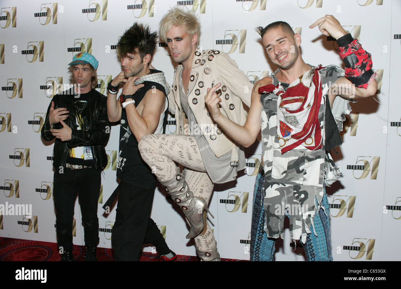 Stevy Pyne, Dan Crean, Justin Tranter, Cole Whittle of Semi Precious ...
