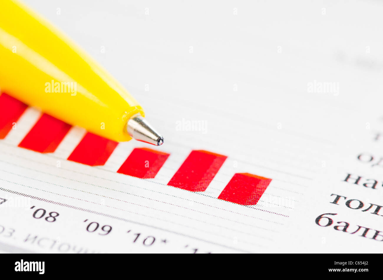 Business concept: calculator, pen and diagram Stock Photo - Alamy