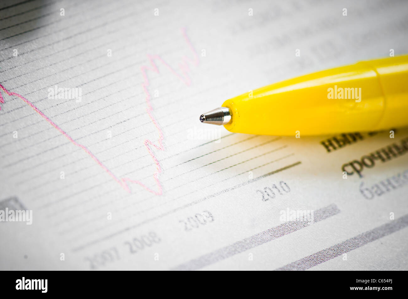 Business concept: calculator, pen and diagram Stock Photo - Alamy