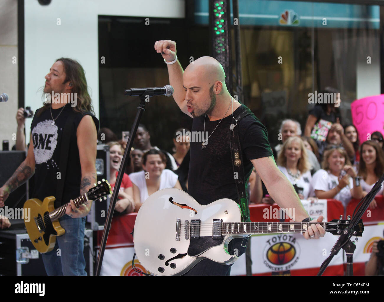 Chris Daughtry on stage for NBC Today Show Concert with Daughtry ...