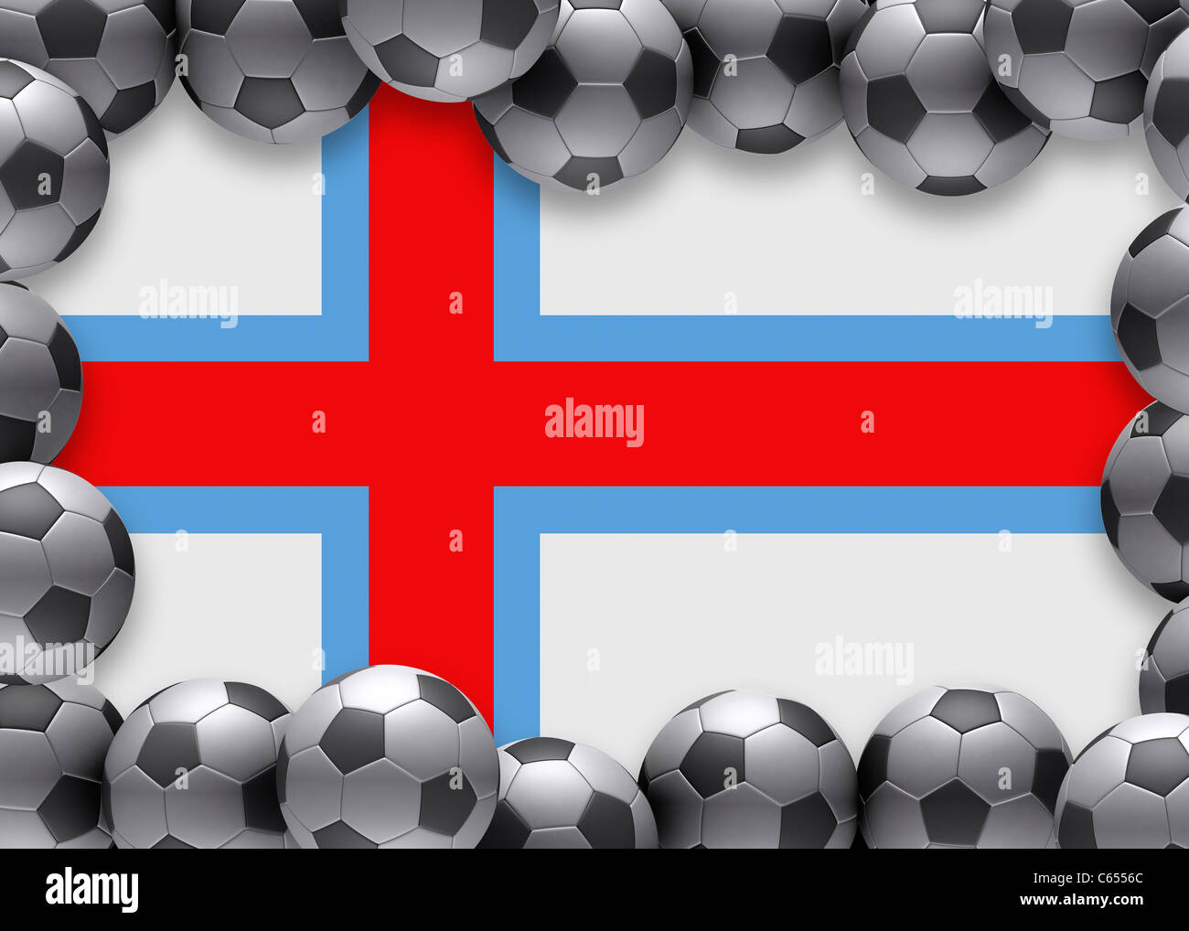 Flag of Faroes football soccer Stock Photo - Alamy