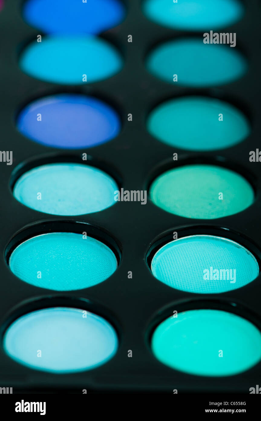 blue and green eye-shadows Stock Photo - Alamy