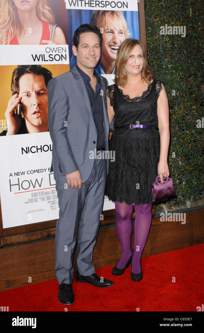 Paul Rudd, wife at arrivals for HOW DO YOU KNOW Premiere, Village ...