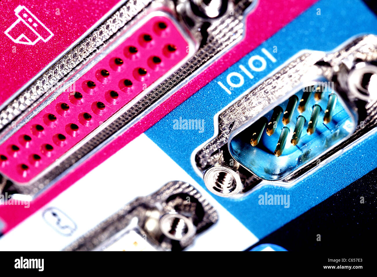 Computers connections electronics networks ports sockets hi-res stock ...