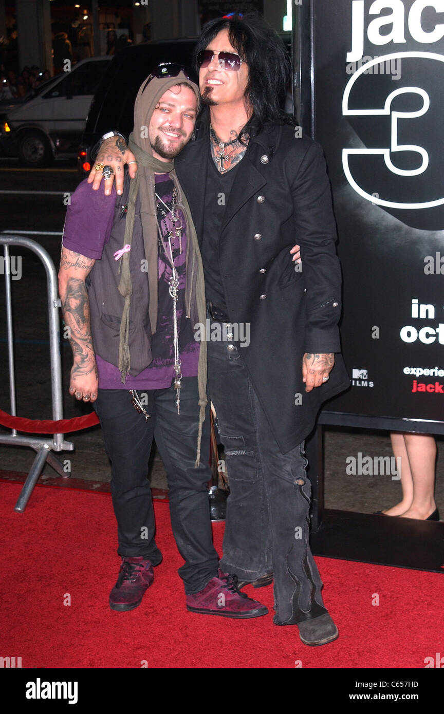 Bam Margera, Nikki Sixx at arrivals for Jackass 3D Premiere, Grauman's ...