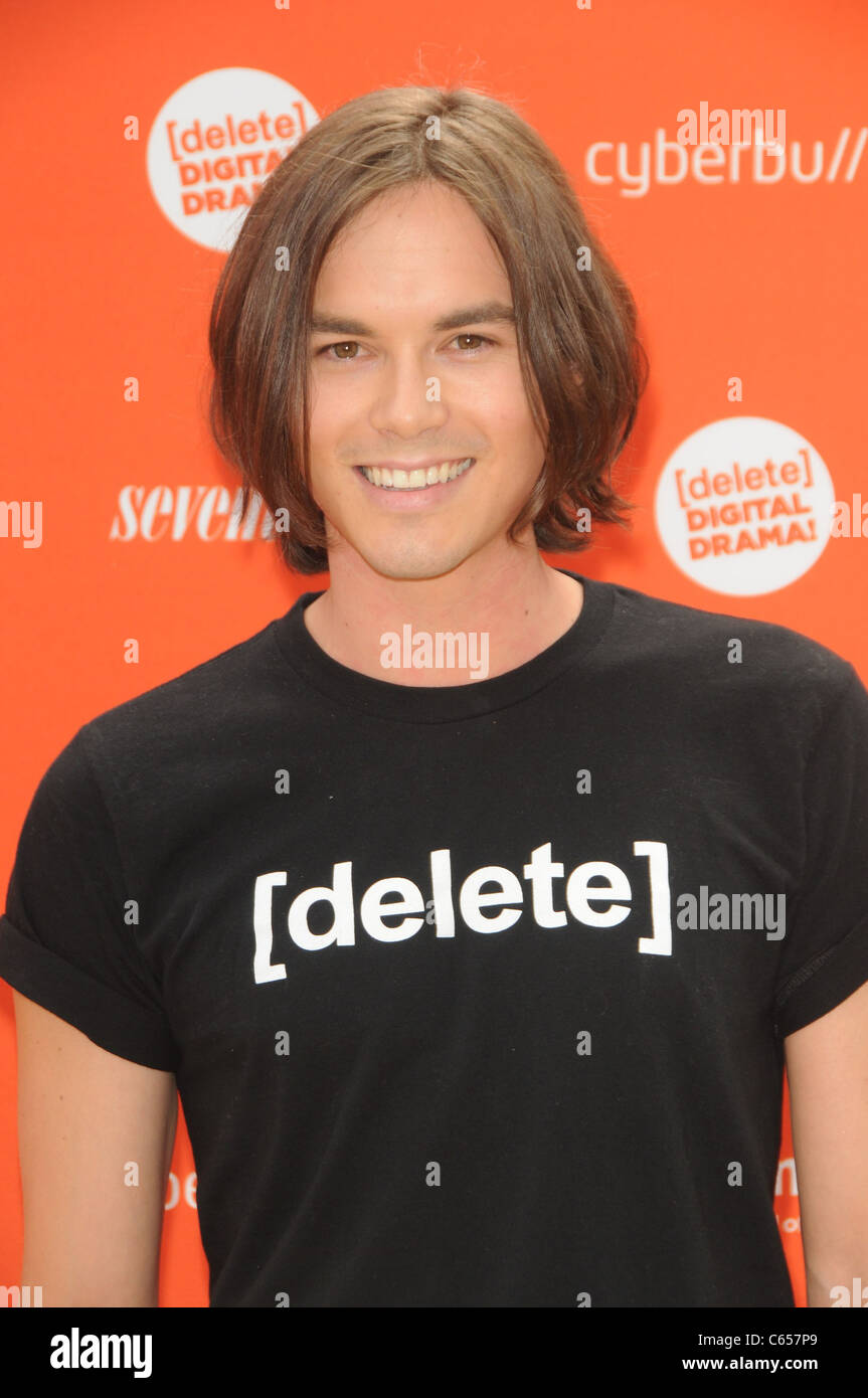Tyler Blackburn at a public appearance for Rally to Delete Digital ...