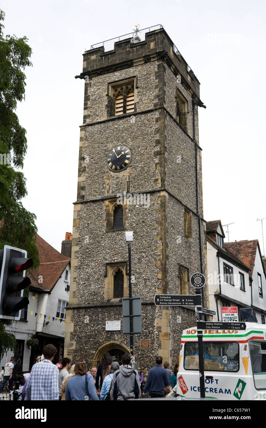The mediaeval Clock Tower / Medieval Belfry Tower, St / Saint Albans ...