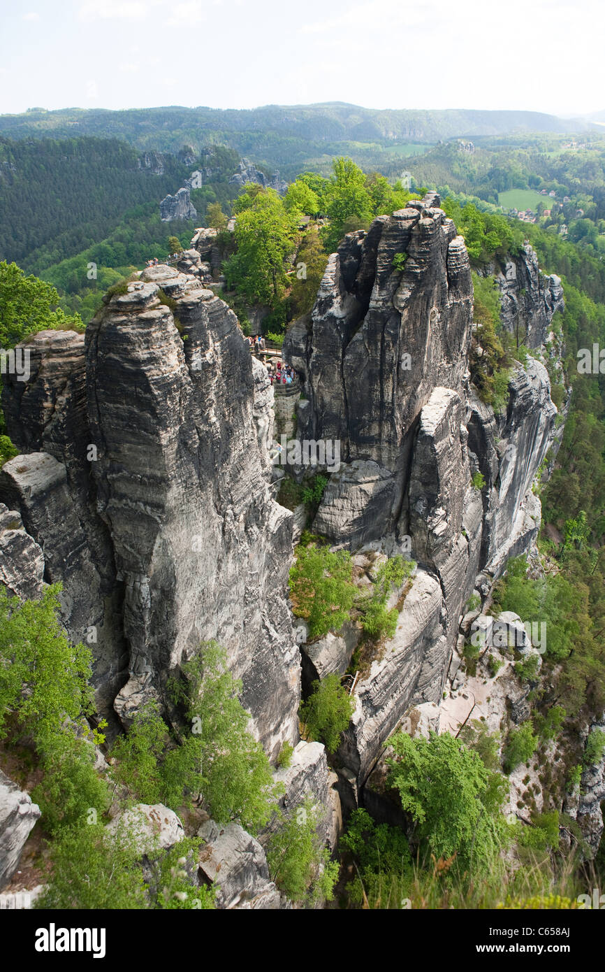 Bastei Rocks, Saxon Switzerland, Dresden, Germany Stock Photo - Alamy