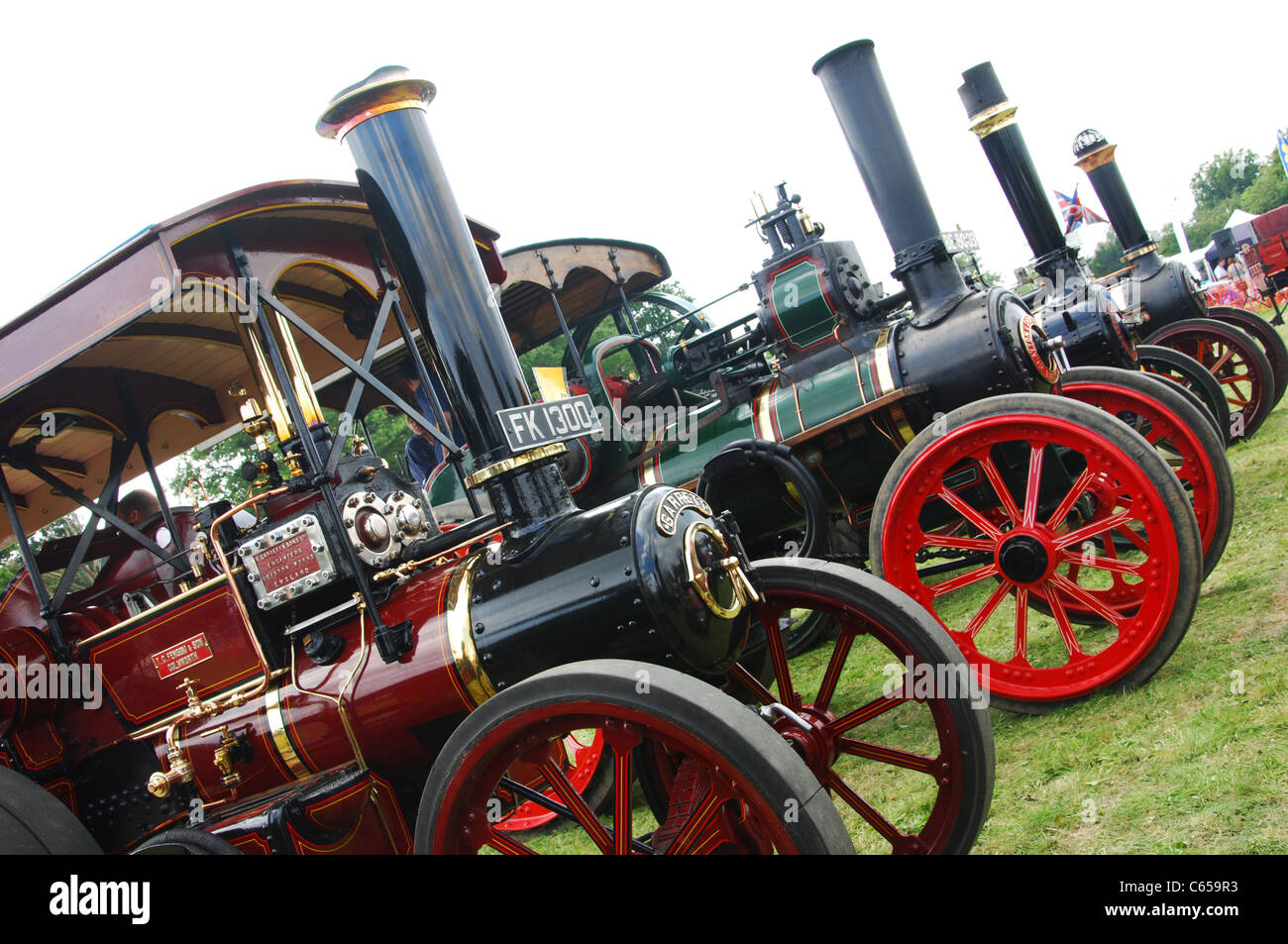 Patricia Garrett 4cd steam engine at classic car meeting Hertfordshire ...