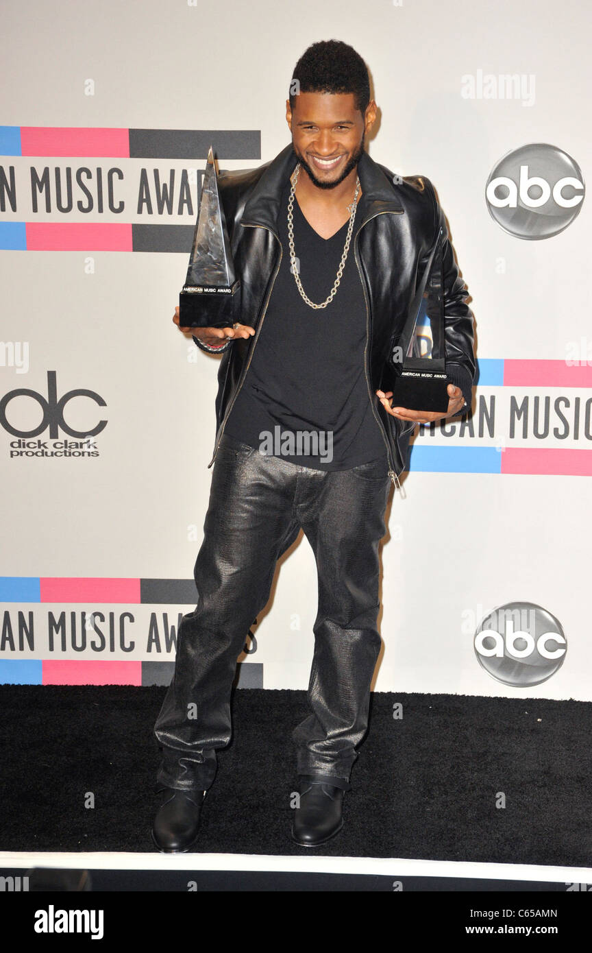 Usher in the press room for The 37th Annual American Music Awards (2010 ...