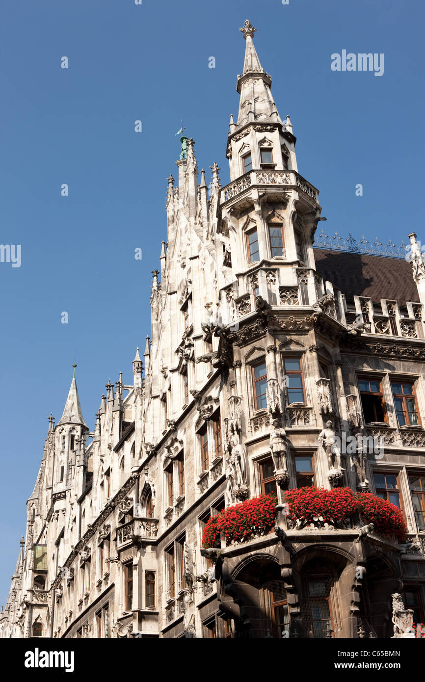City Hall detail, Munich, Germany Stock Photo - Alamy
