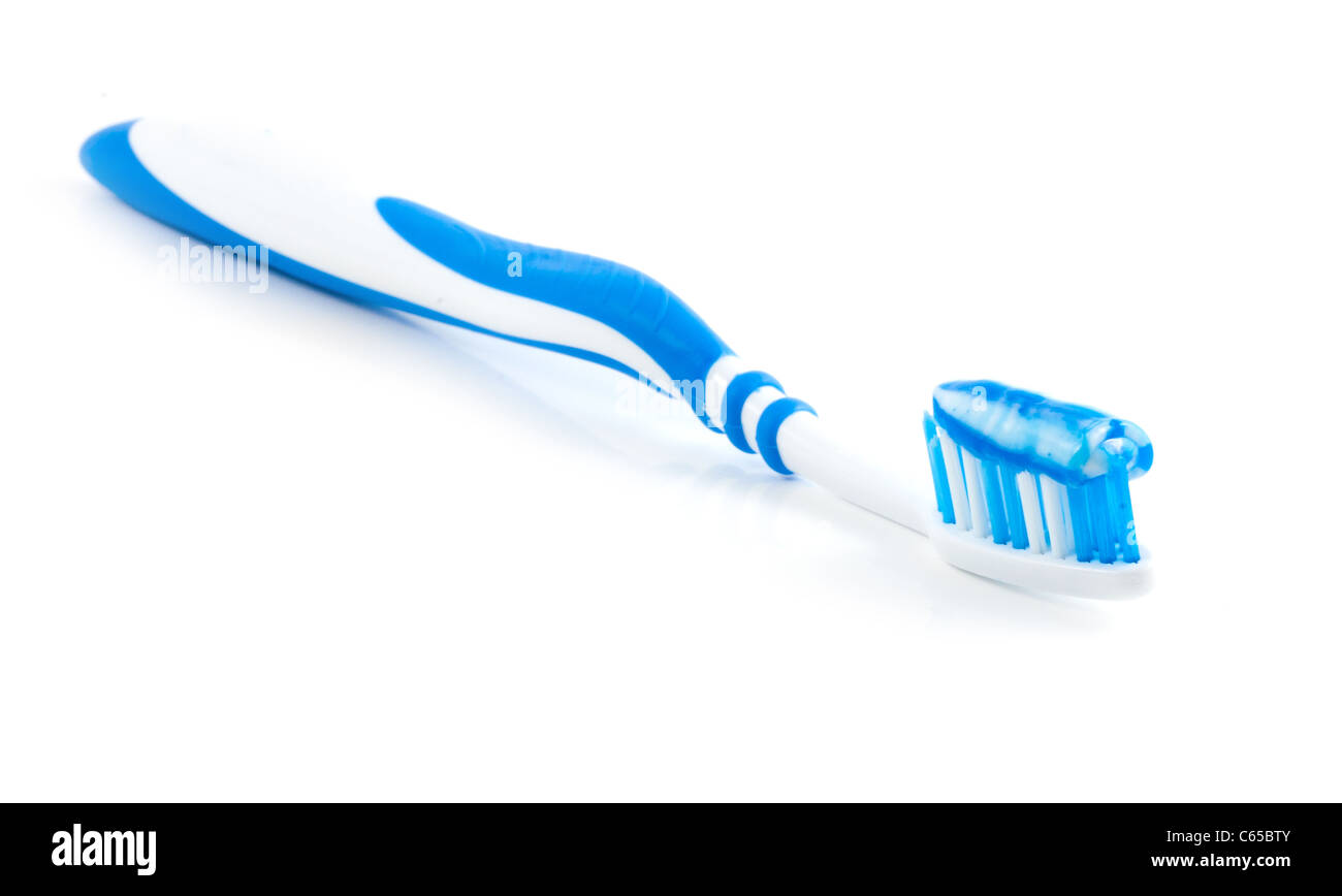 Tooth paste on brush hi-res stock photography and images - Alamy