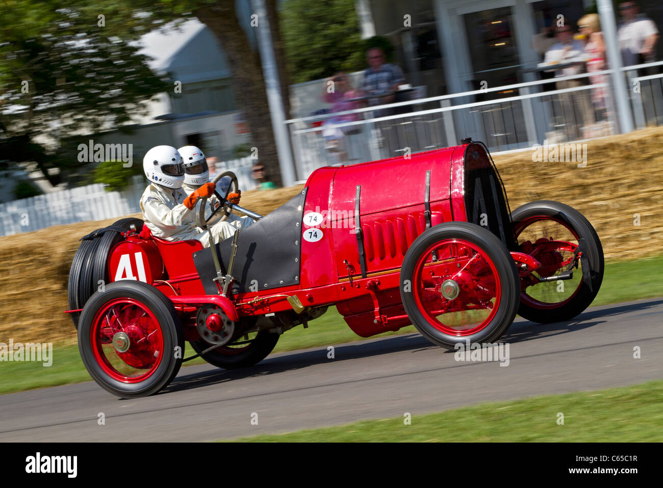 1911 Fiat S74 GP with driver George Wingard at the 2011 at Goodwood ...