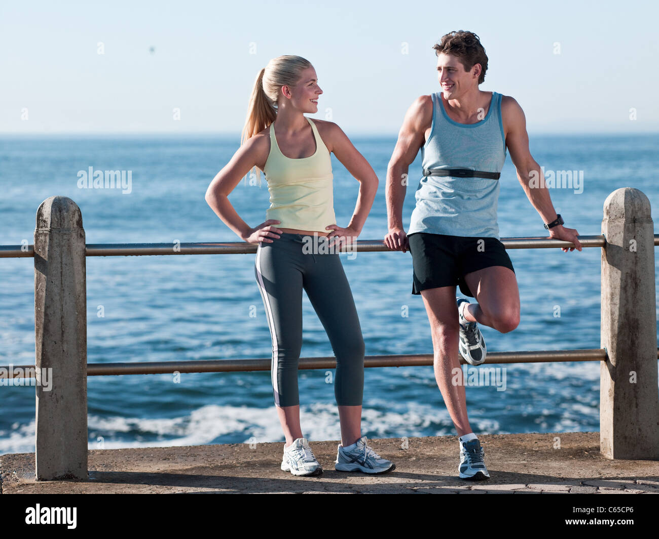 Hands leaning on railings hi-res stock photography and images - Alamy
