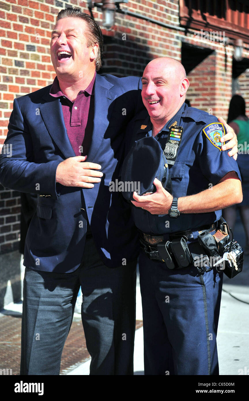 Alec Baldwin, NY Police Officer at talk show appearance for The Late ...
