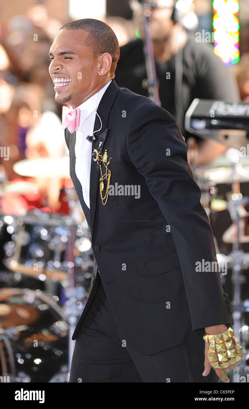 Chris Brown at talk show appearance for NBC Today Show Summer Concert ...