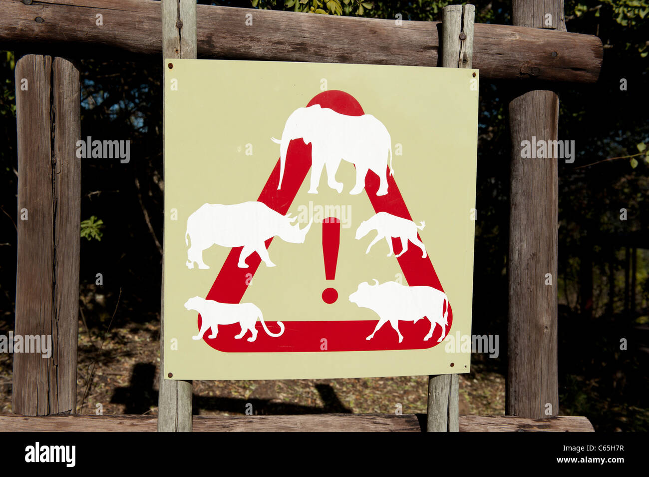 Sign board, Ithala Game Reserve, South Africa Stock Photo - Alamy