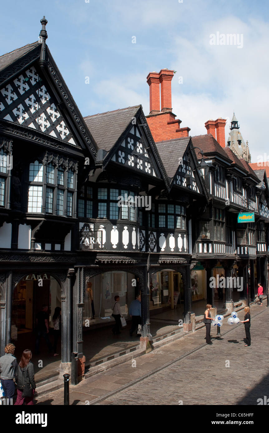 Chester rows medieval hi-res stock photography and images - Alamy