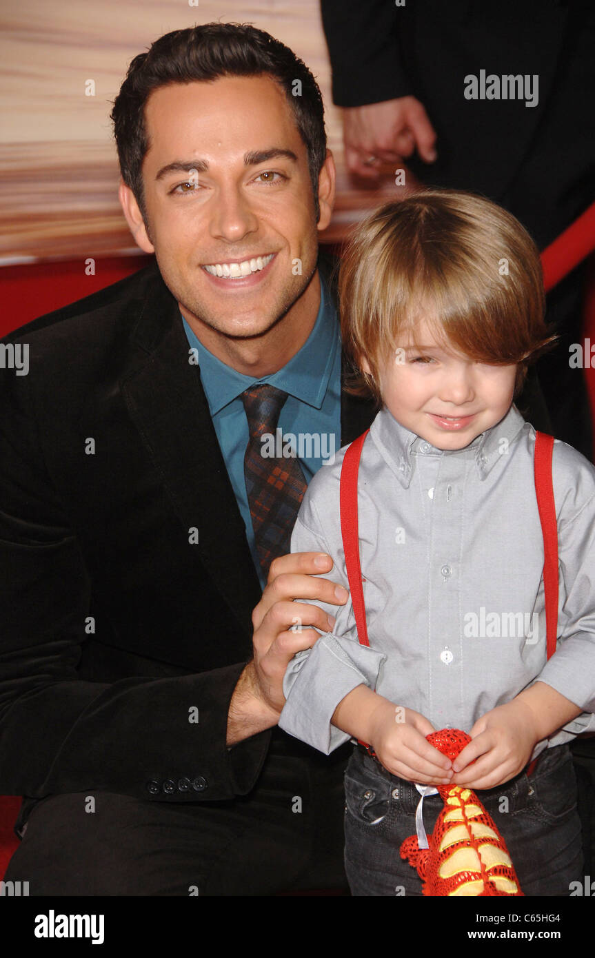 Zachary Levi, Aiden at arrivals for TANGLED Premiere, El Capitan ...