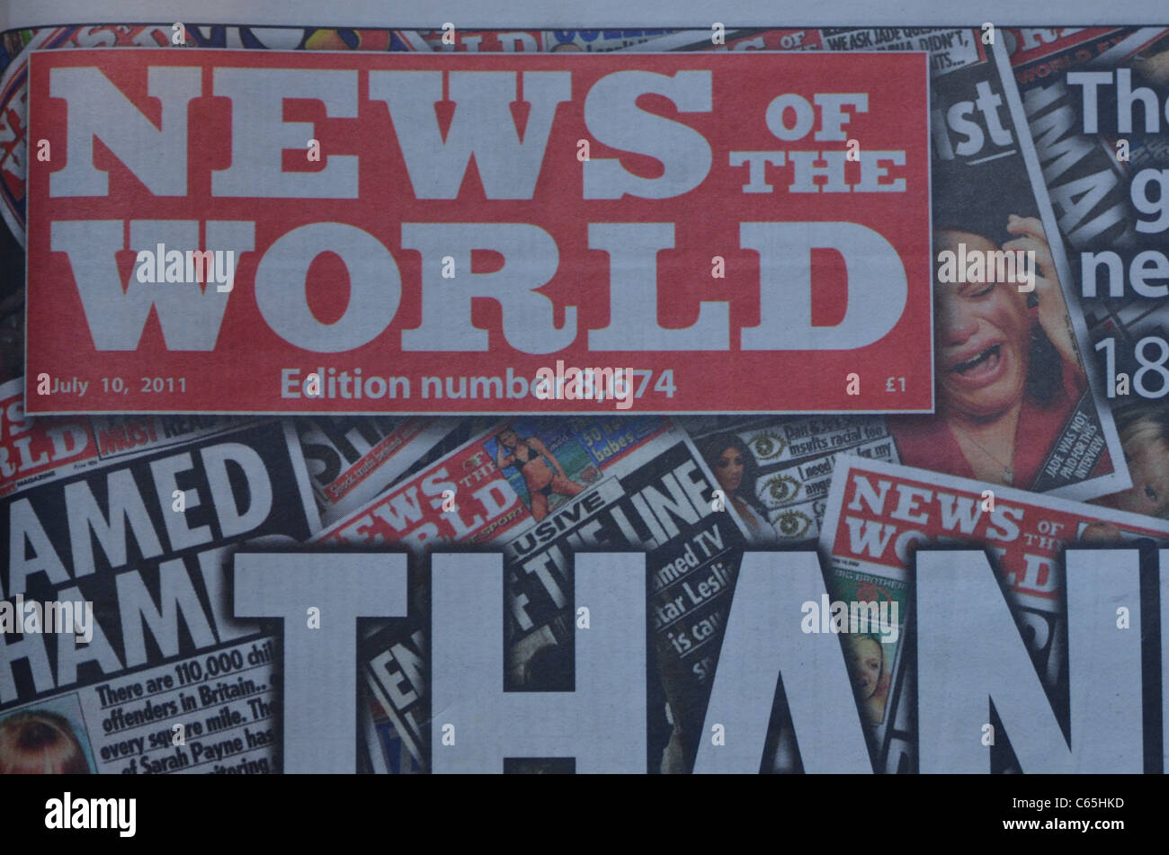 News of The World last edition Stock Photo - Alamy