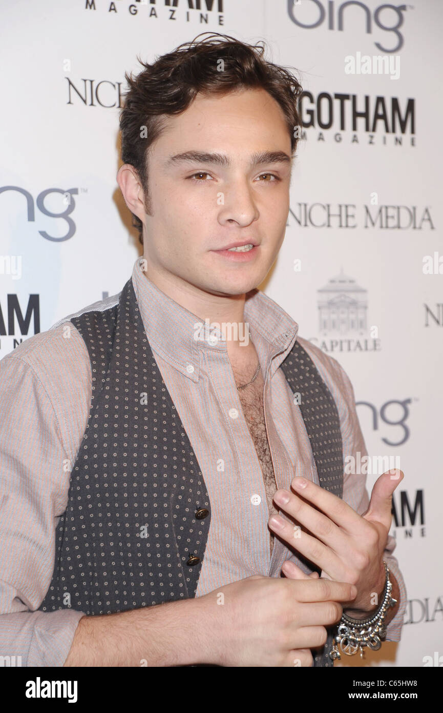 Ed Westwick at arrivals for Gotham Magazine 10th Annual Gala, Capitale ...