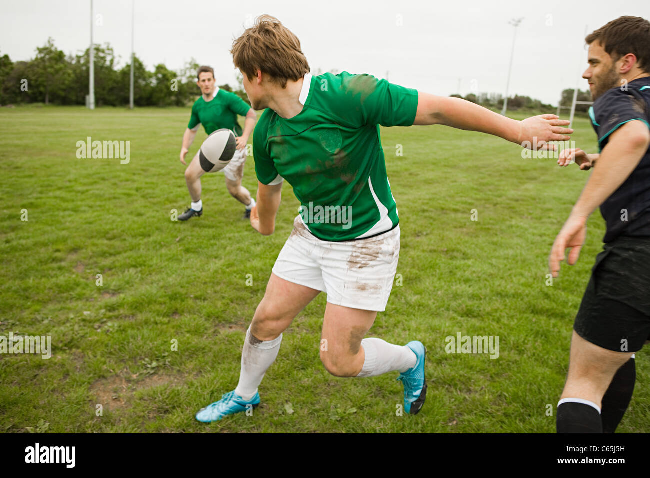 Rugby game in action Stock Photo - Alamy