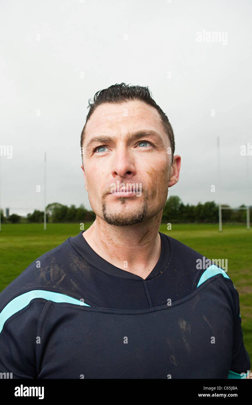 Portrait of a rugby player Stock Photo - Alamy