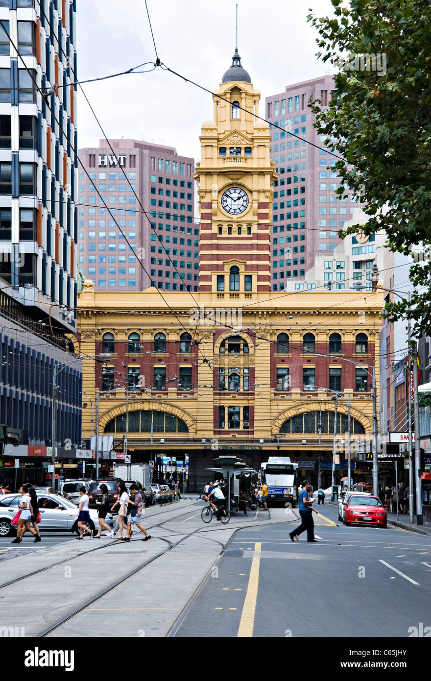 The Famous Victorian Flinders Street Railway Station Building in ...