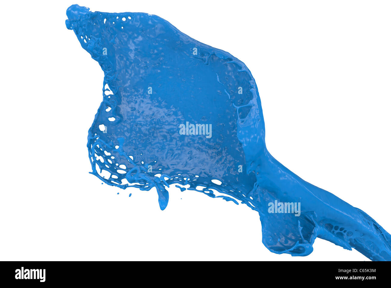 blue color splash, isolated on white background Stock Photo - Alamy